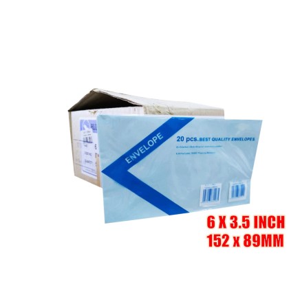 Small Blue Envelope / Sampul Surat Biru 6 x 3 / 6 x 3.5 Inch / 152 x ...