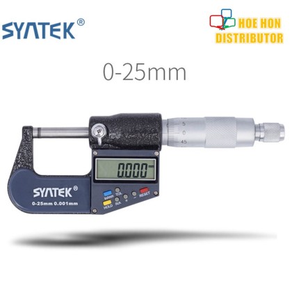Syntek Digital Micrometer Caliper Scale + Box 0 - 25mm 0.0001mm ...