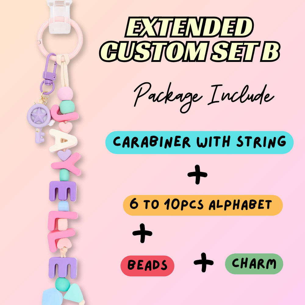 DIY Handmade Custom Name/ Alphabets Keychain , Acrylic Letter , Beads ...