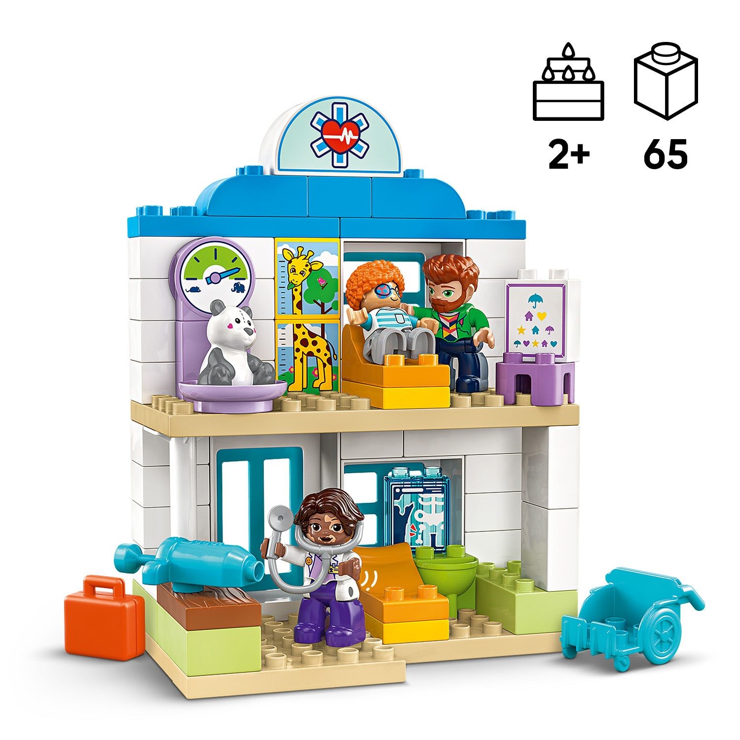 LEGO 10449 DUPLO First Time: Visit with the Doctor Building Toy Set (65 ...