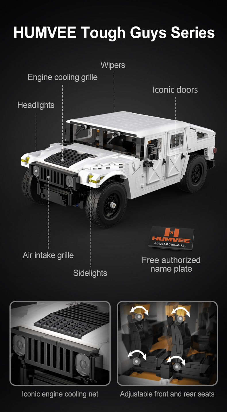 CaDA Humvee 1:12 C61027W Block Toy Set (1386 Pieces)