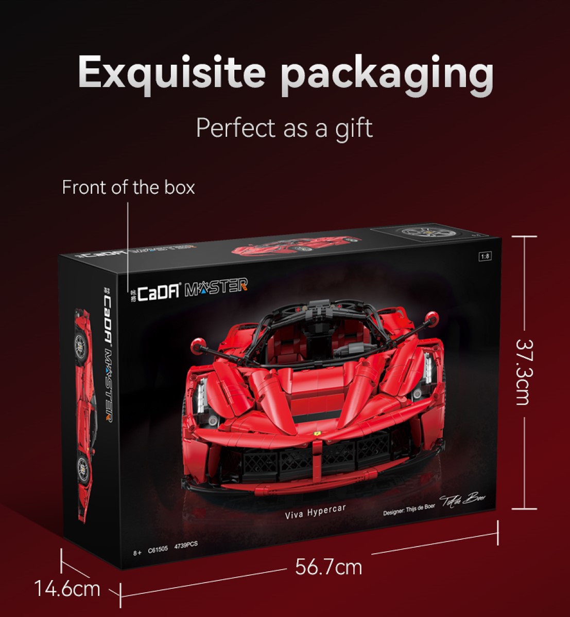 CaDA Master Viva Hypercar 1:8 C61505W Block Toy Set (4739 Pieces)