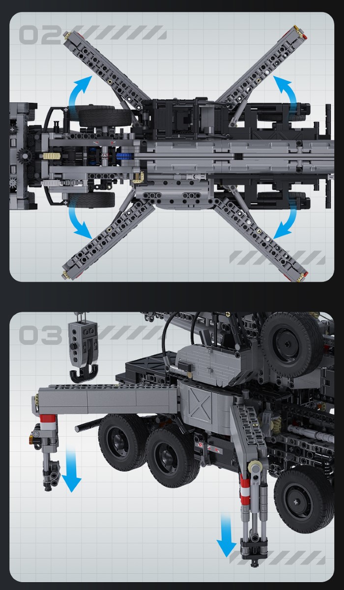 CaDA Military Crane Truck C61507W Block Toy Set