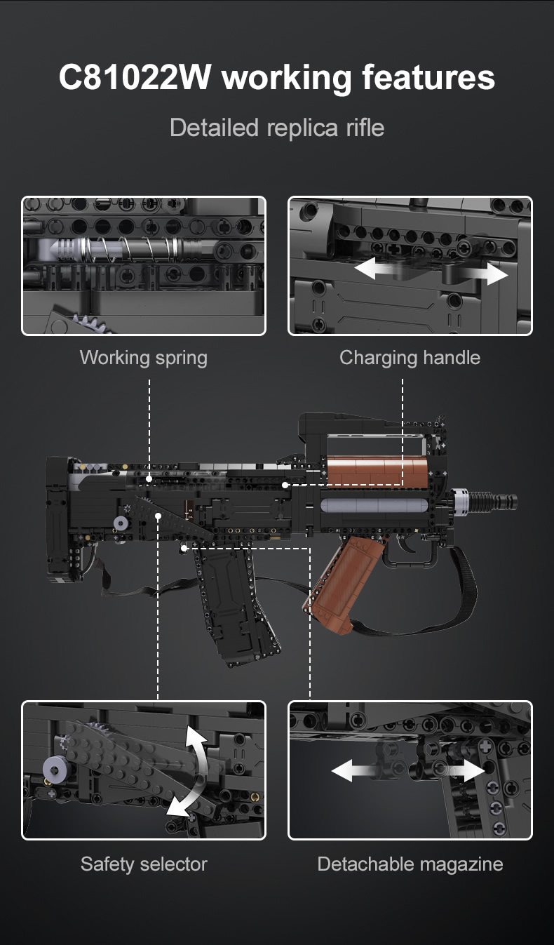 CaDA Groza Assault ToyRifle C81022W Blaster Block Toy Set