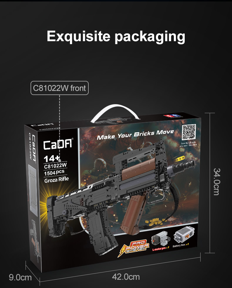 CaDA Groza Assault ToyRifle C81022W Blaster Block Toy Set