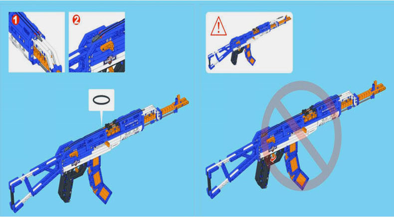 CaDA C81001W AK-47 Rifle Gun Building Blocks Toy Set