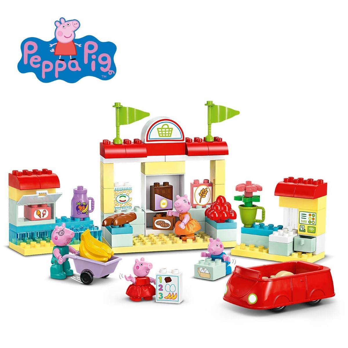 LEGO 10434 Duplo Peppa Pig Supermarket Building Toy Set