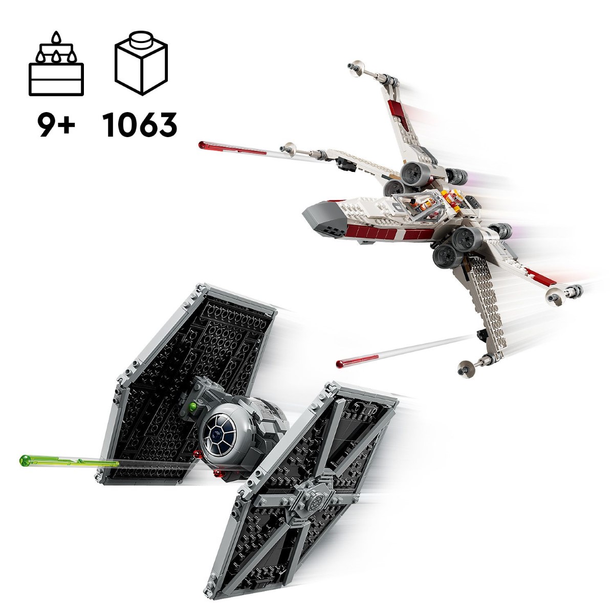 LEGO 75393 Star Wars TIE Fighter & X-Wing Mash-up Building Toy Set