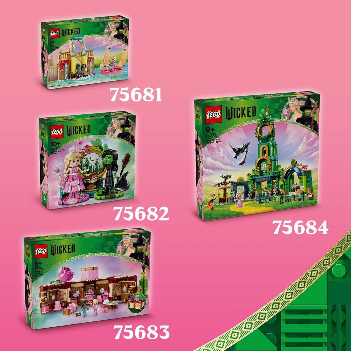LEGO 75683 Wicked Glinda & Elphaba's Dormitory Building Toy Set (740 ...