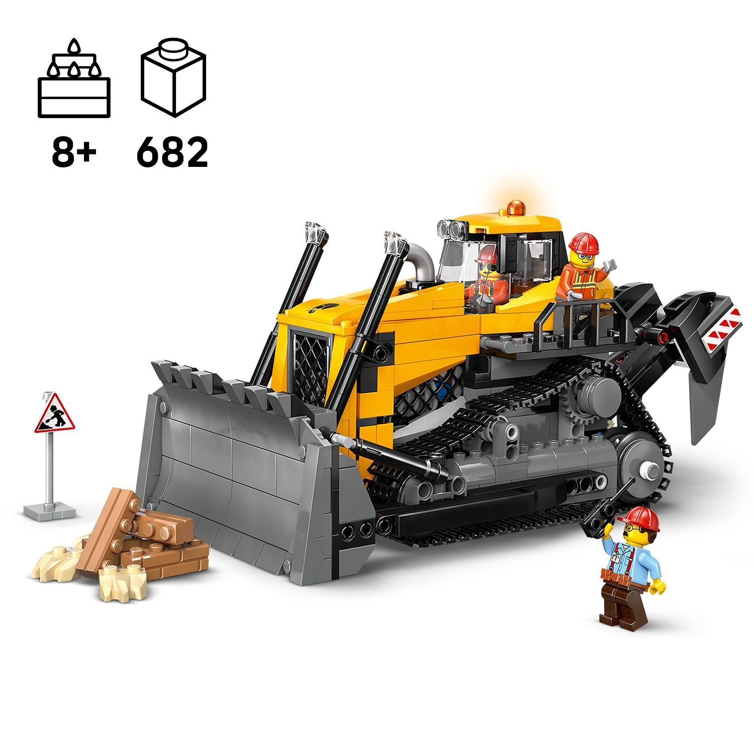 LEGO 60466 City Yellow Bulldozer Building Toy Set