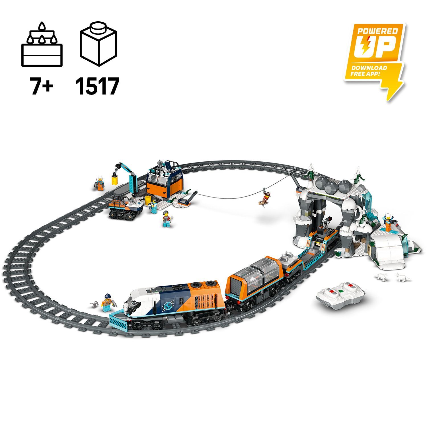 LEGO 60470 City Explorers' Arctic Polar Express Train Building Toy Set