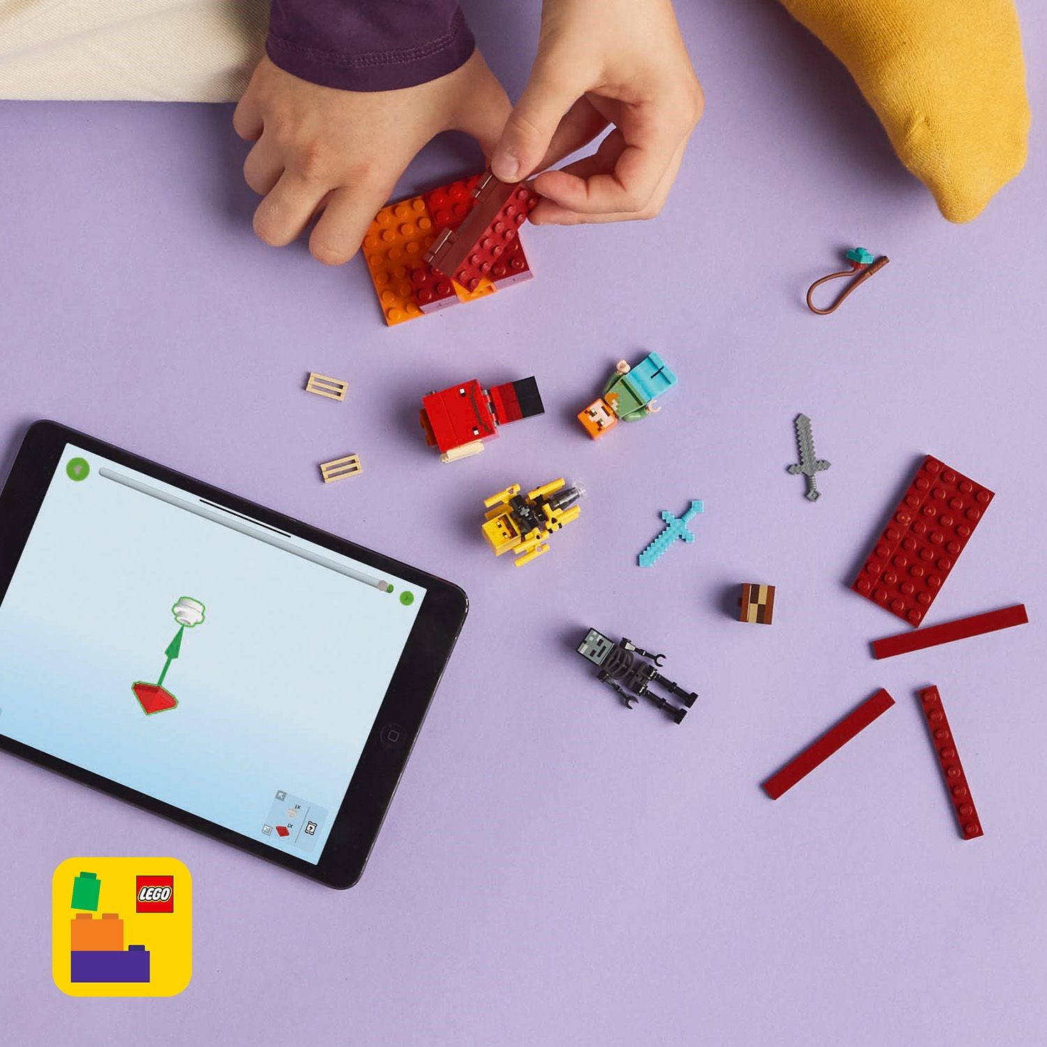 LEGO 21266 Minecraft The Nether Lava Battle Building Toy Set (99 Pieces)