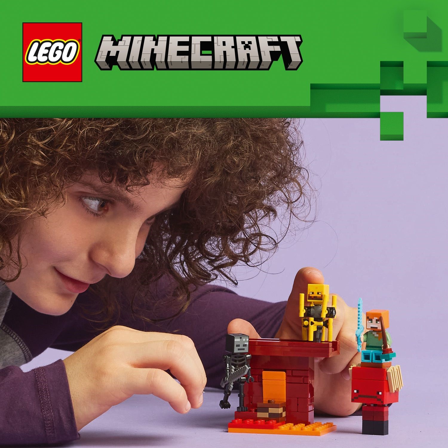 LEGO 21266 Minecraft The Nether Lava Battle Building Toy Set (99 Pieces)