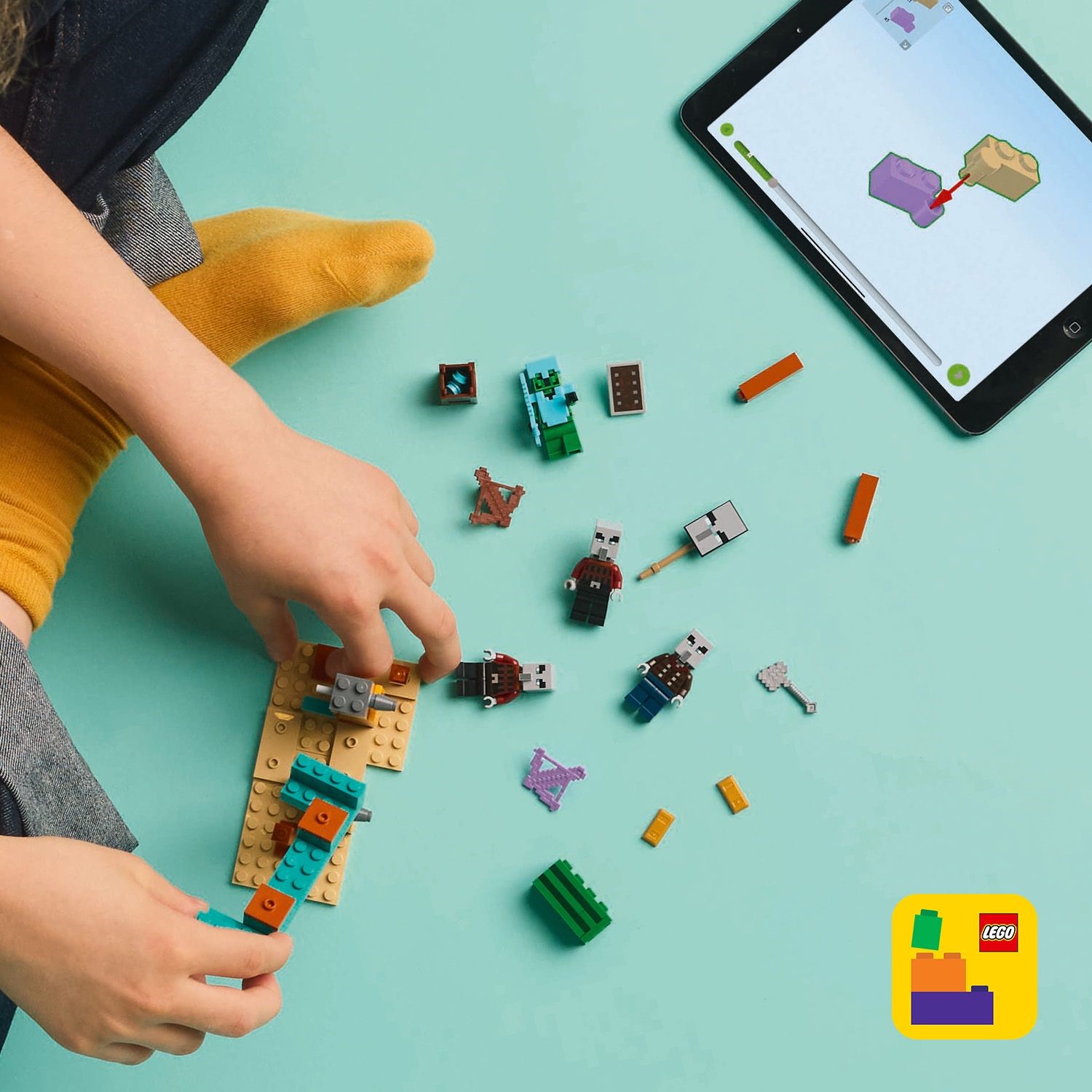 LEGO 21267 Minecraft The Illager Desert Patrol Building Toy Set (105 ...