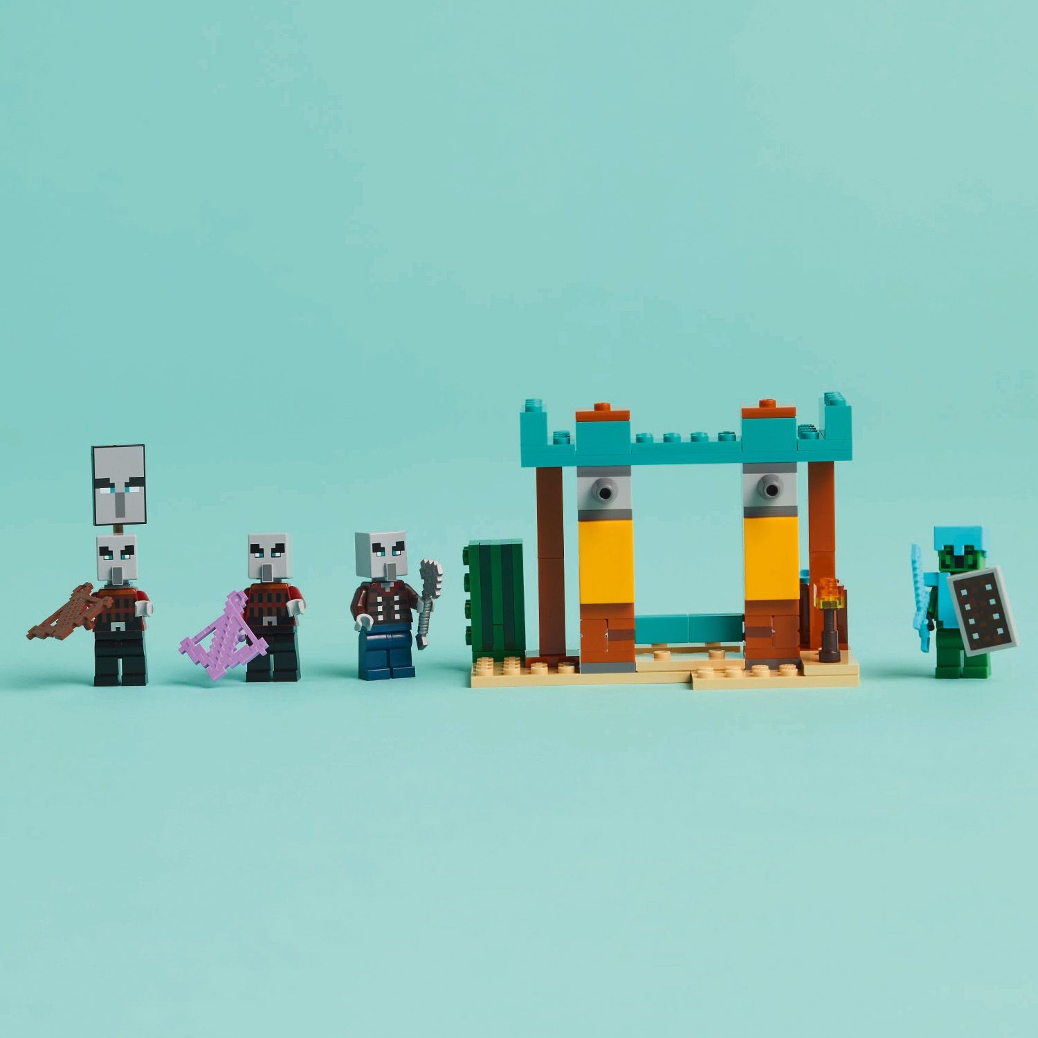 LEGO 21267 Minecraft The Illager Desert Patrol Building Toy Set (105 ...