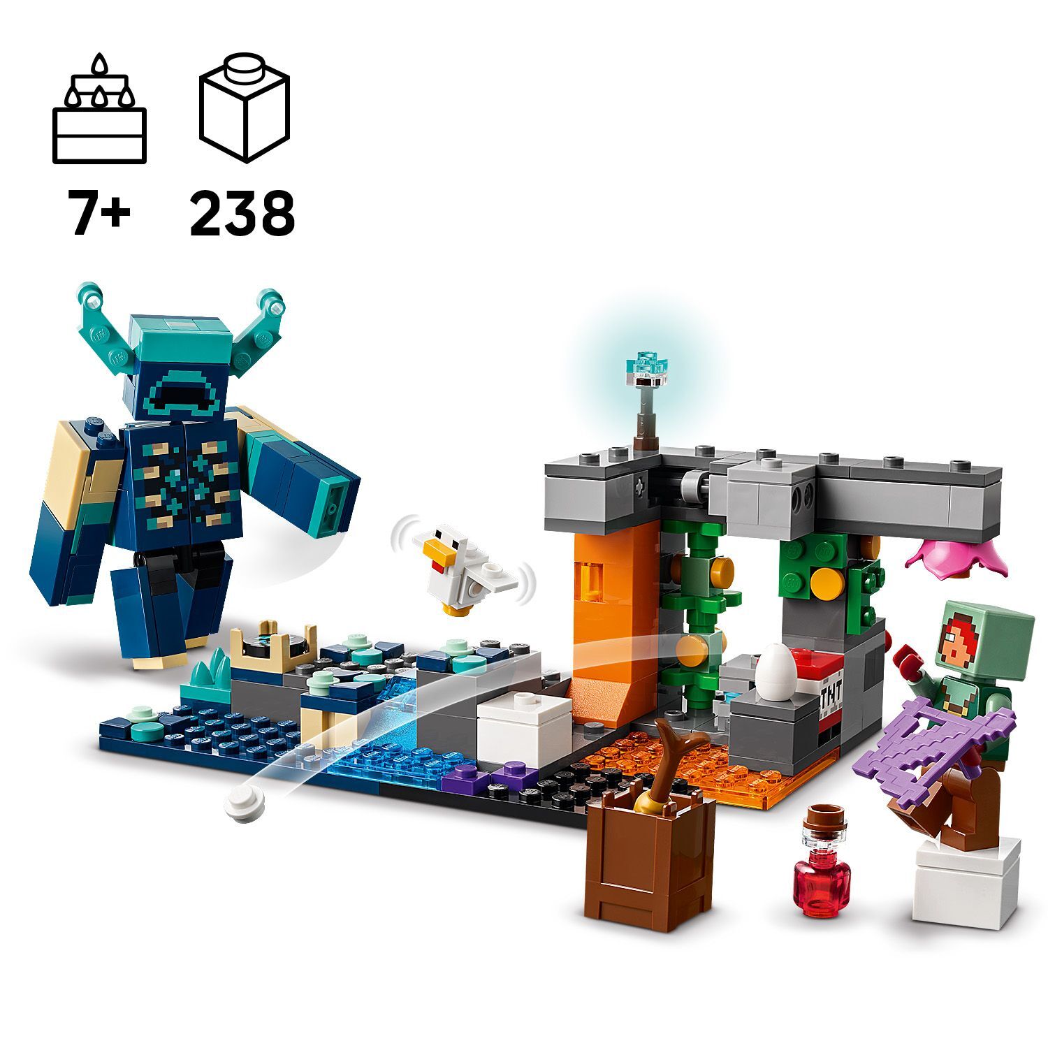 LEGO 21274 Minecraft The Warden Encounter Building Toy Set