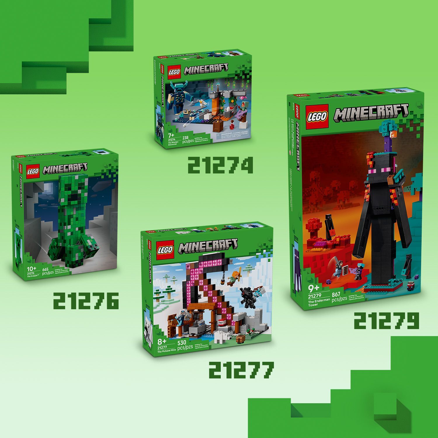 LEGO 21274 Minecraft The Warden Encounter Building Toy Set
