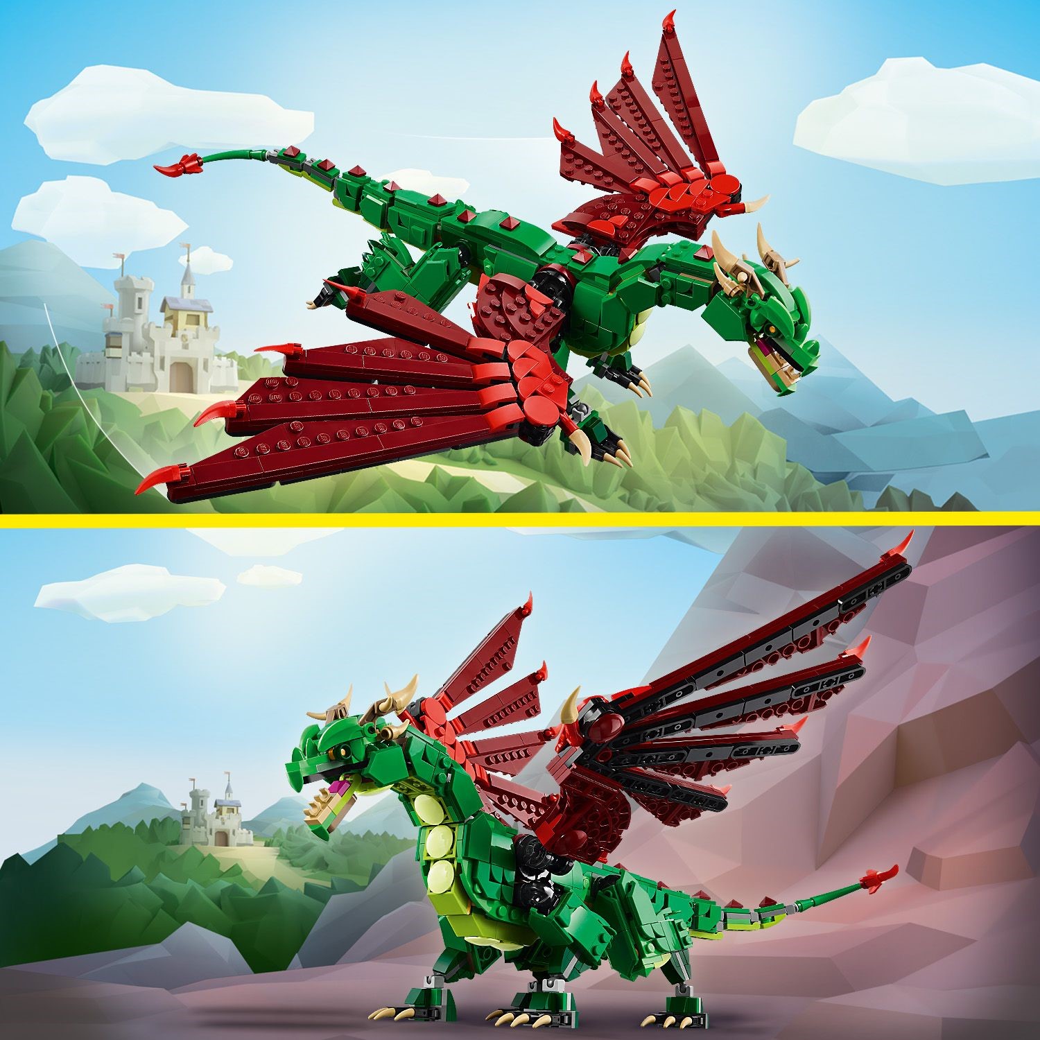 LEGO 31161 LEGO Creator Medieval Dragon Building Toy Set (715 Pieces)