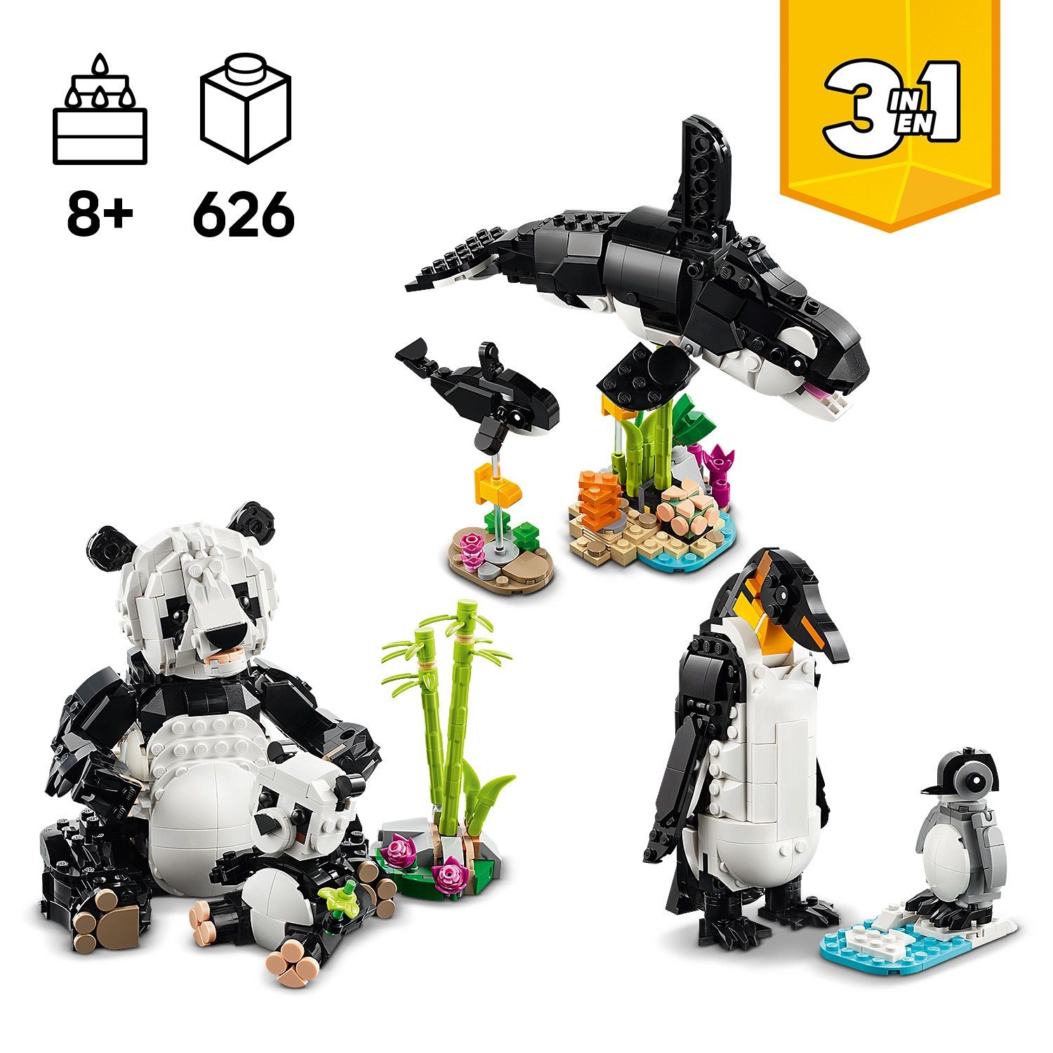 LEGO 31165 LEGO Creator Wild Animals: Panda Family Building Toy Set ...