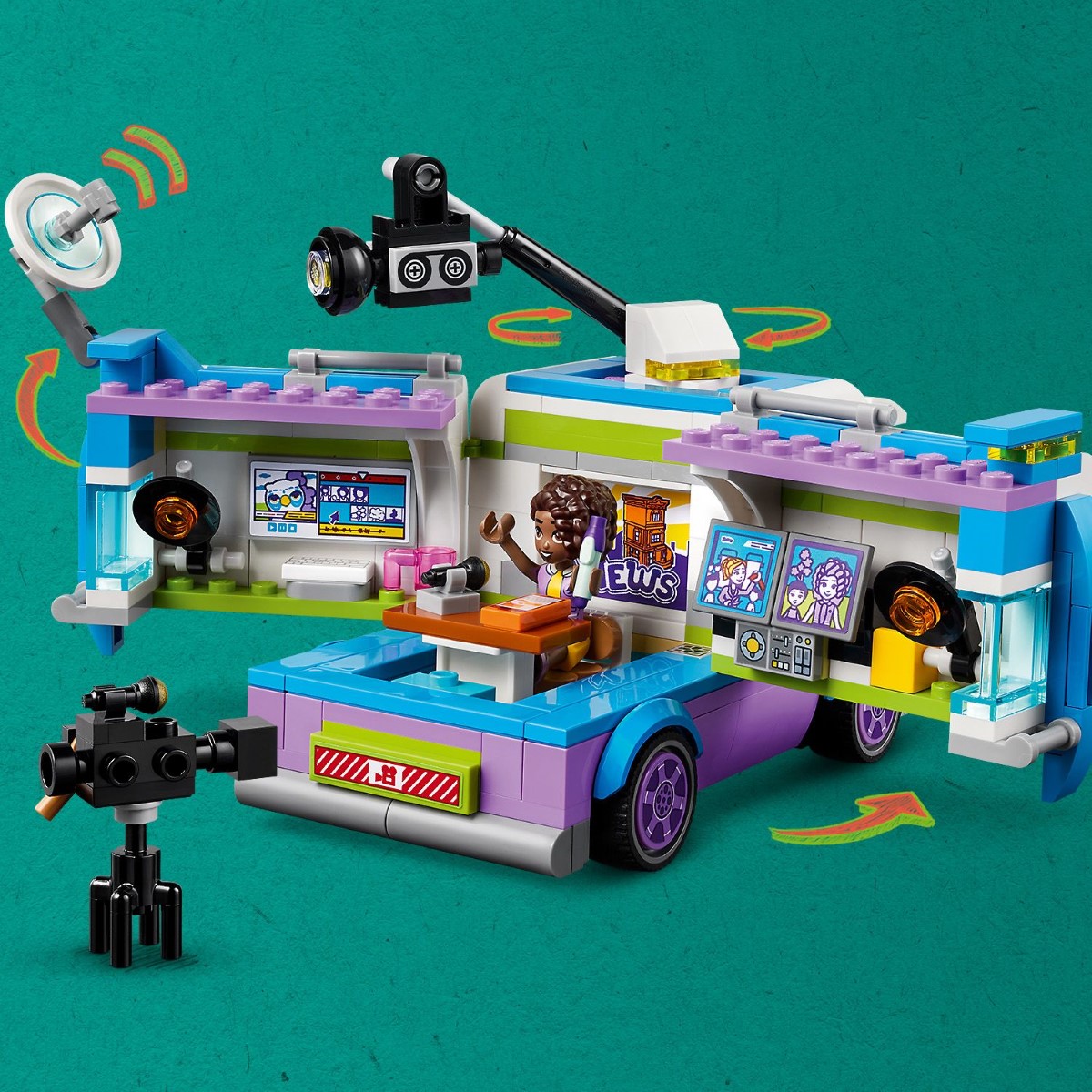 LEGO 41749 Friends Newsroom Van Building Toy Set LEGO 41749 Friends Newsroom Van Building Toy Set