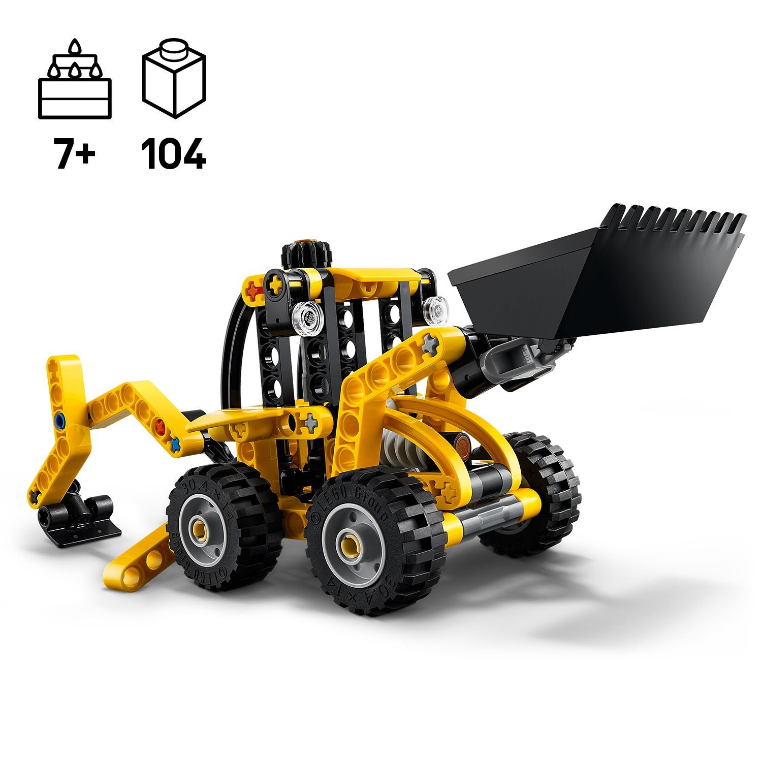 LEGO 42197 Technic Backhoe Loader Building Toy Set (104 Pieces)