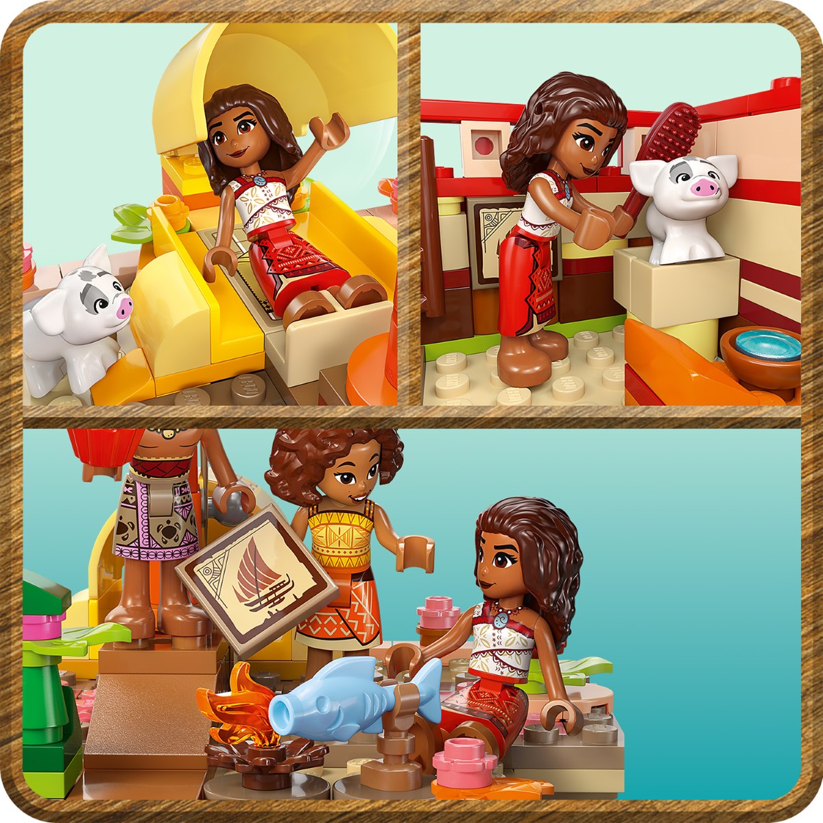 LEGO 43270 Disney Moana's Adventure Canoe Building Toy Set (529 Pieces)