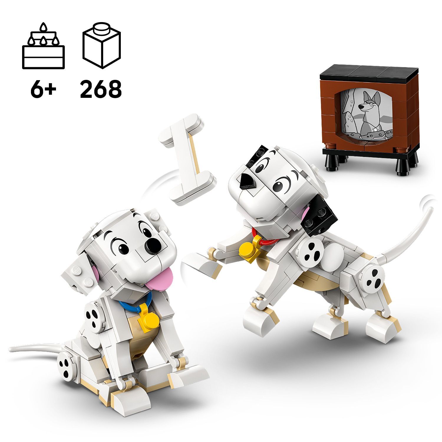 LEGO 43271 Disney Lucky & Penny 101 Dalmatians Puppies Building Toy Set
