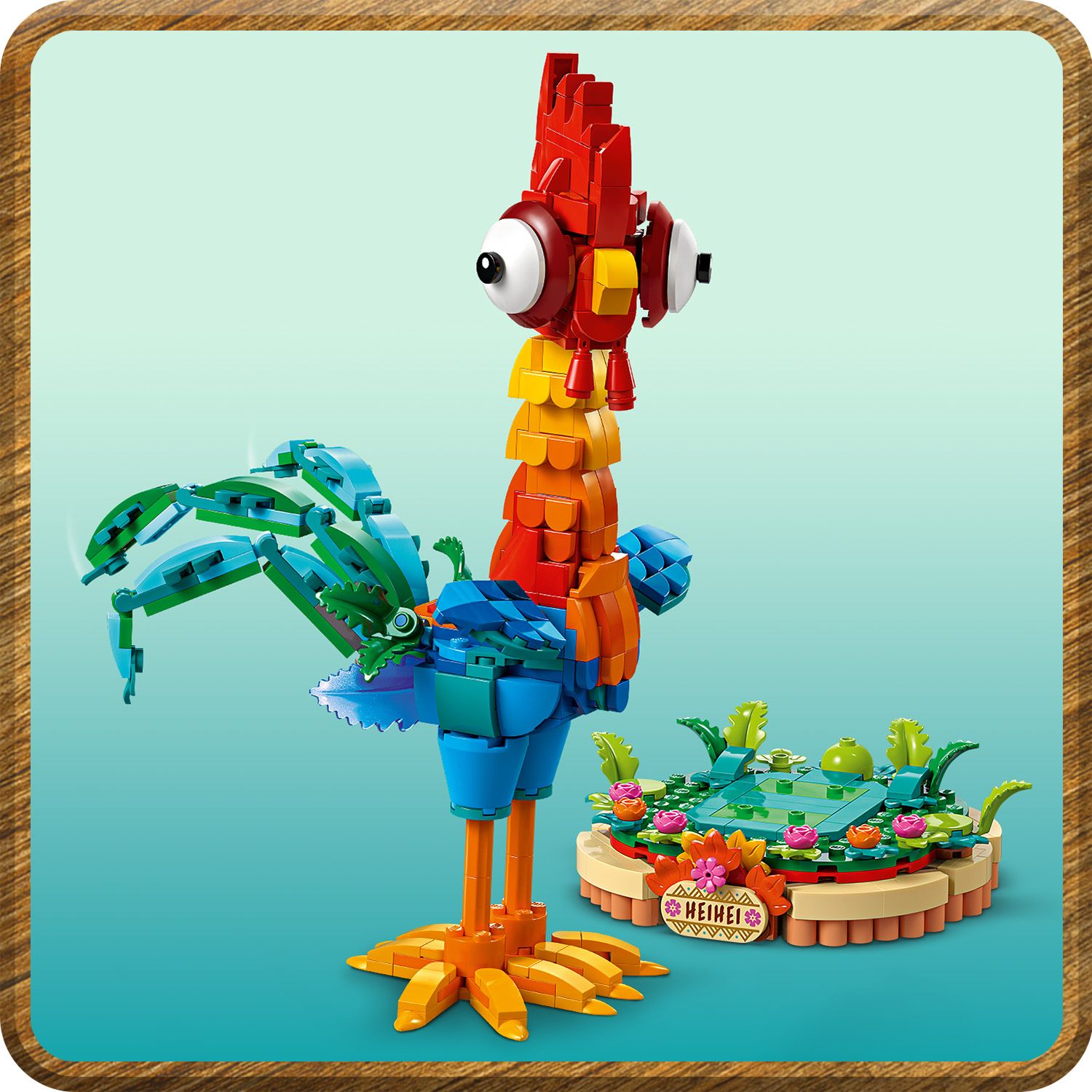 LEGO 43272 Disney Moana 2 Heihei Building Toy Set (566 Pieces)