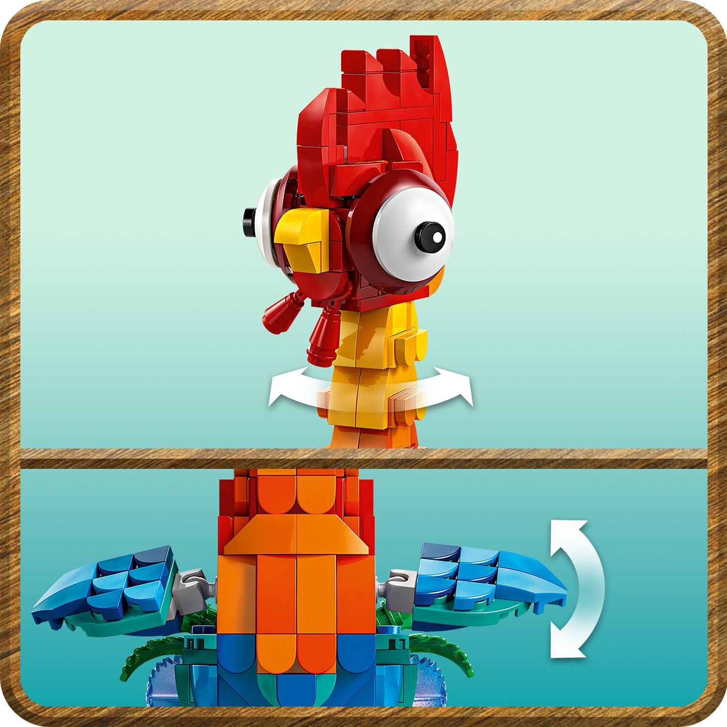 LEGO 43272 Disney Moana 2 Heihei Building Toy Set (566 Pieces)