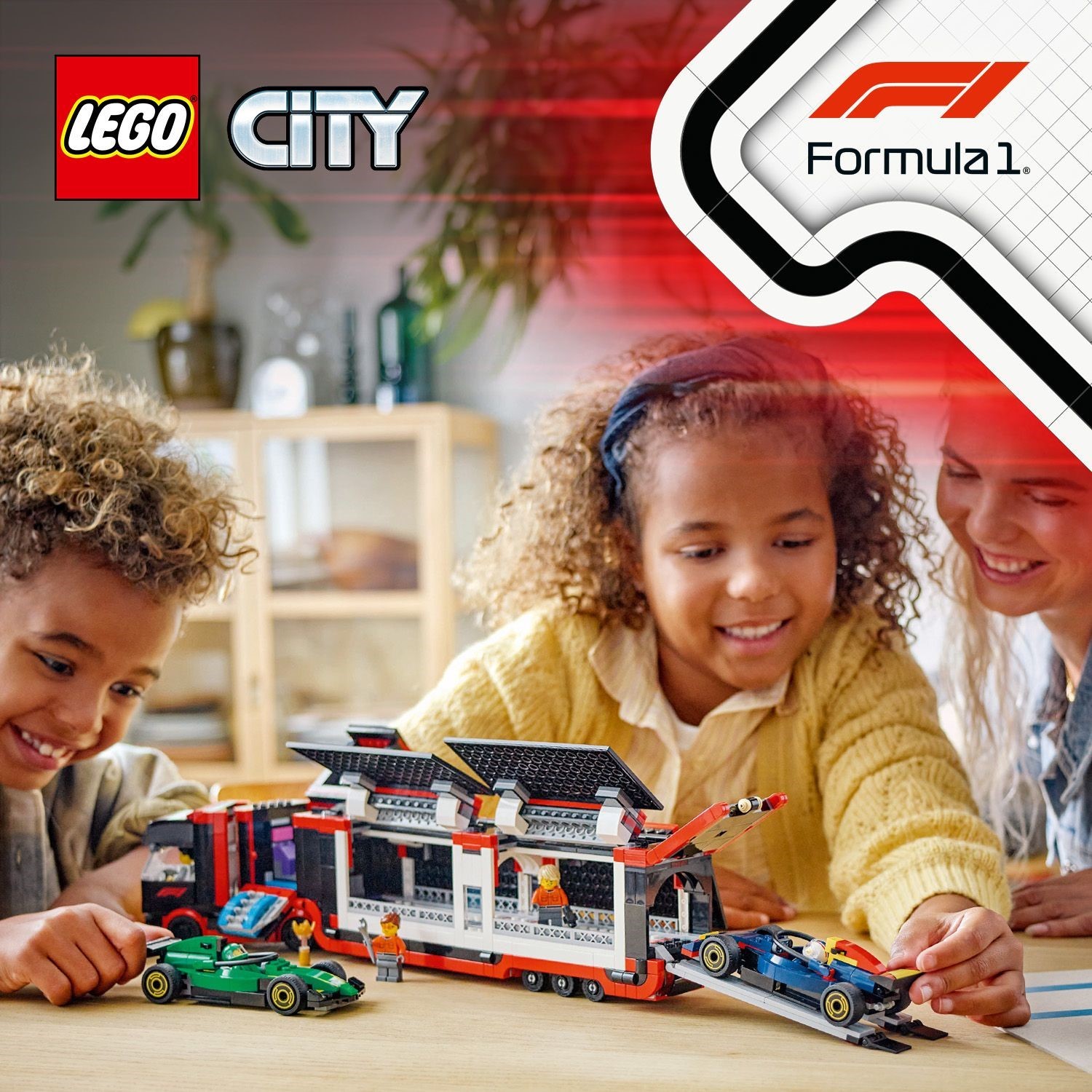 LEGO 60445 City Formula F1 Truck with RB20 & AMR24 F1 Cars Building Toy ...