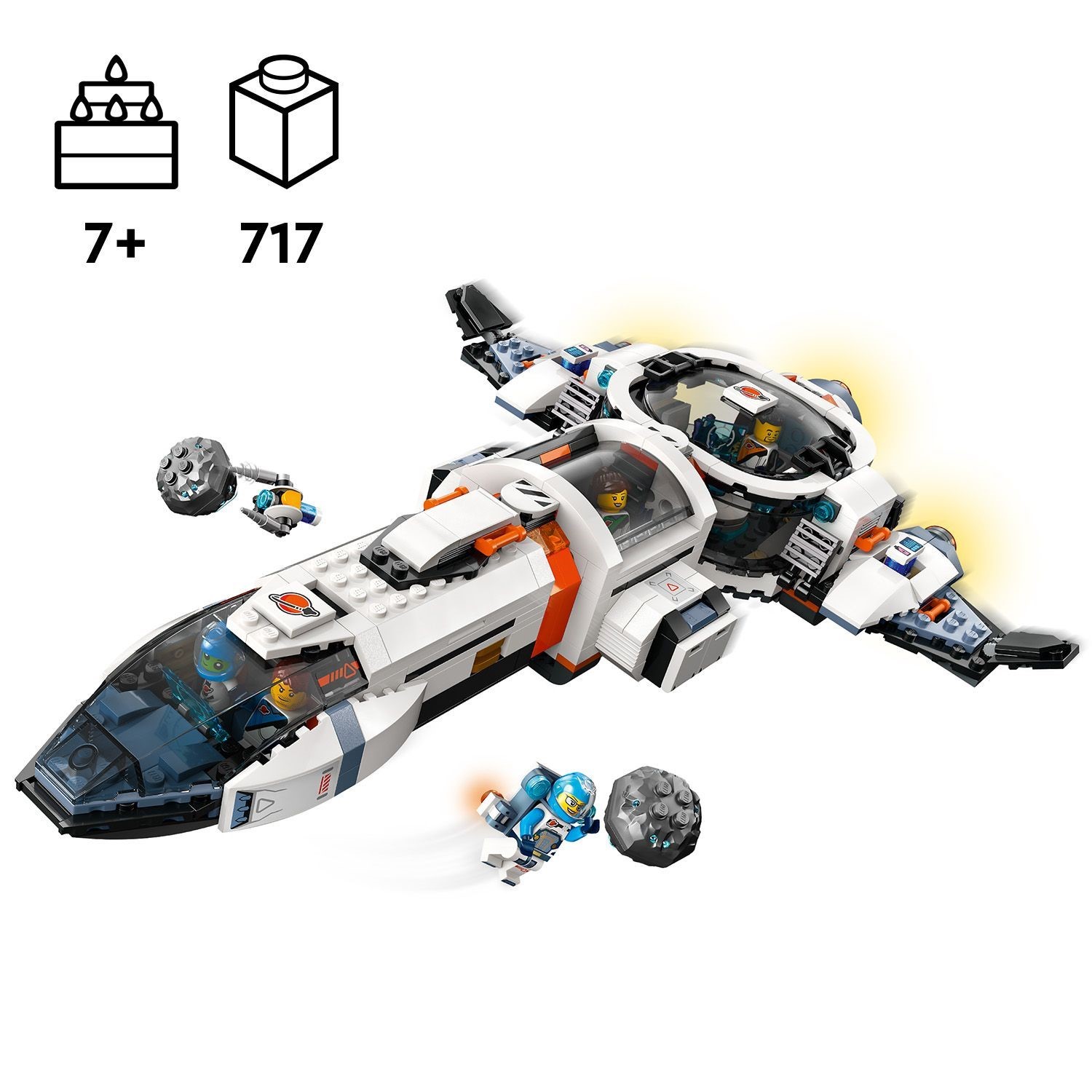 LEGO 60446 City Modular Galactic Spaceship Building Toy Set (717 Pieces)