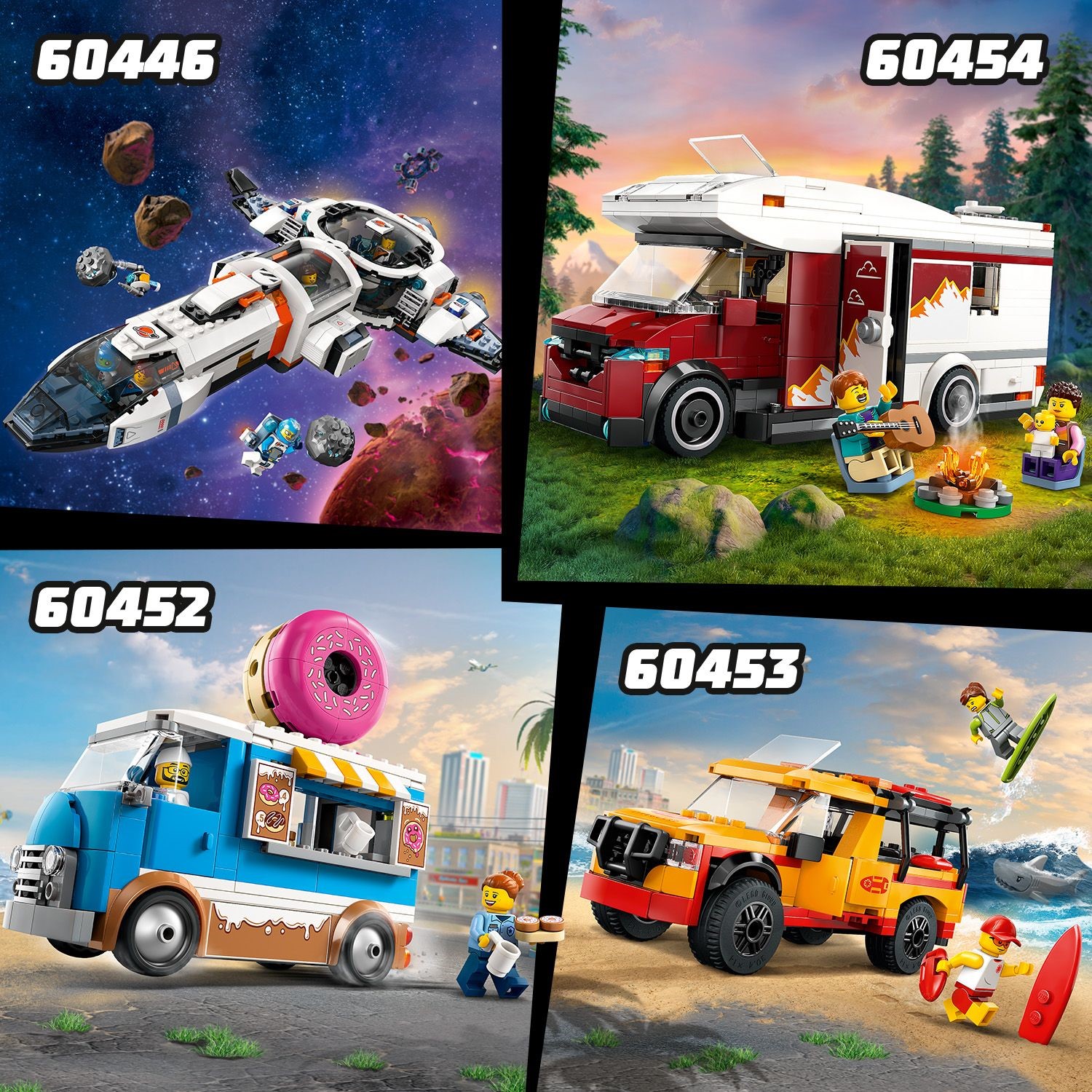 LEGO 60453 City Lifeguard Beach Rescue Truck Building Toy Set (214 Pieces)