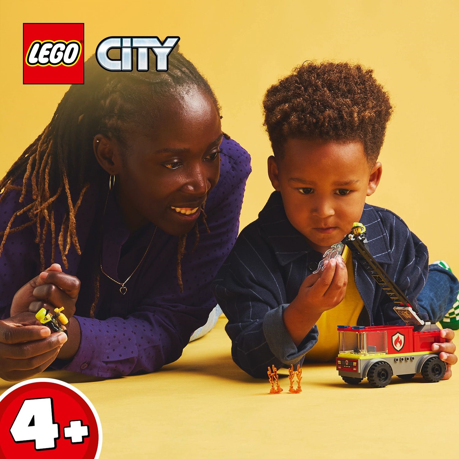 LEGO 60463 City Fire Ladder Truck Building Toy Set (82 Pieces)