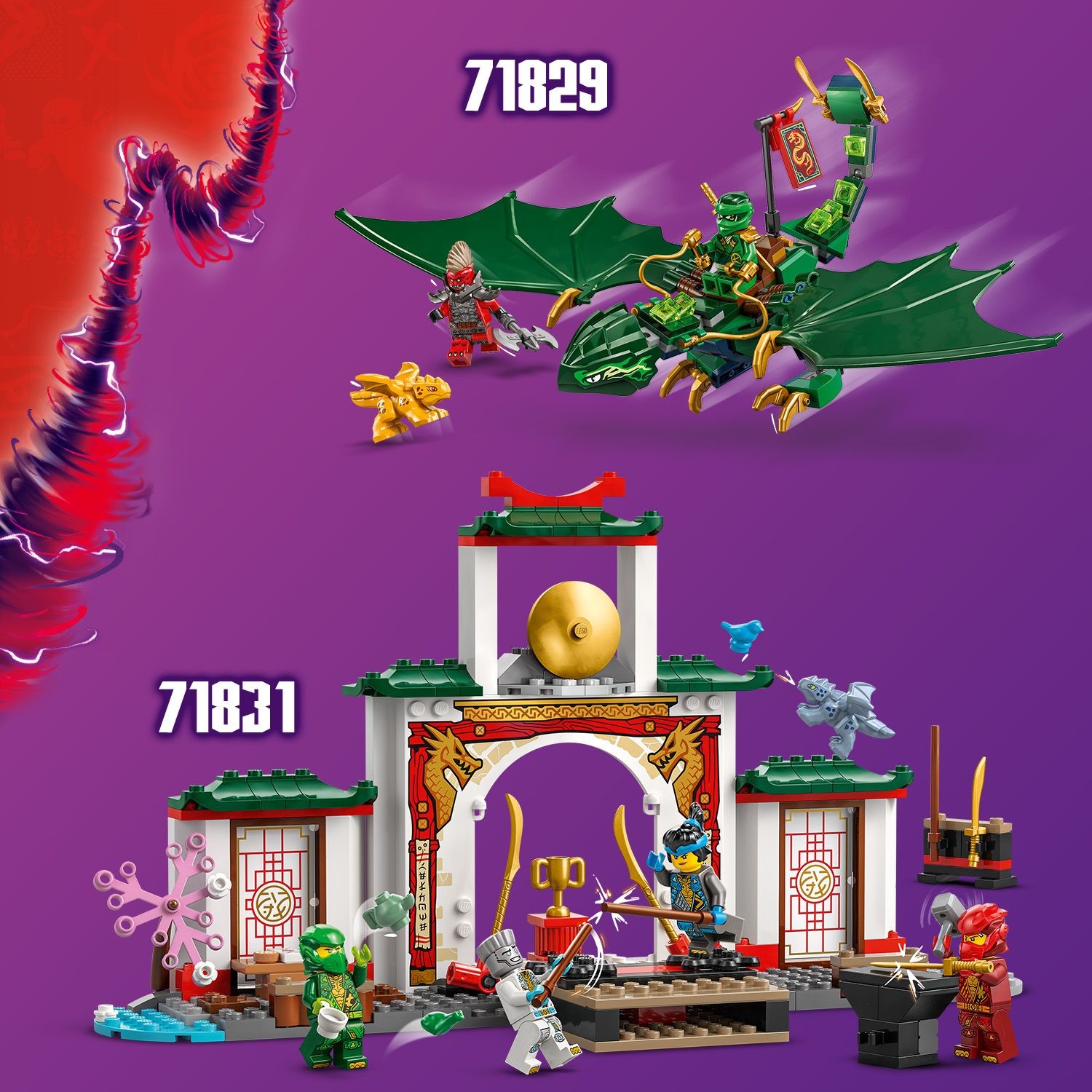 LEGO 71829 Ninjago Lloyd's Green Forest Dragon Building Toy Set (128 ...