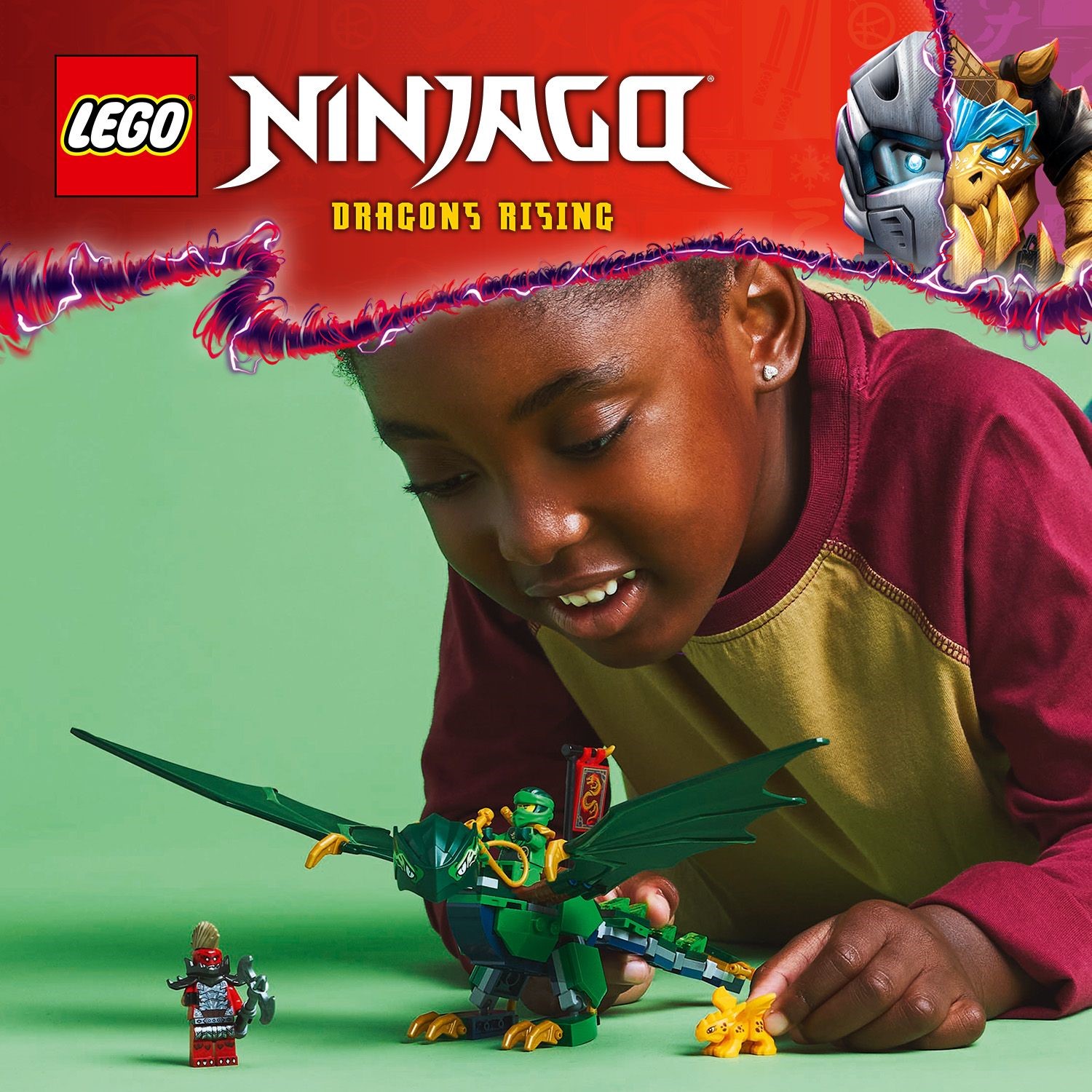 LEGO 71829 Ninjago Lloyd's Green Forest Dragon Building Toy Set (128 ...