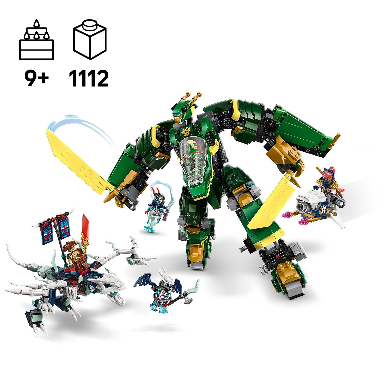 LEGO 71845 NINJAGO Lloyd’s Jet Mech Building Toy Set