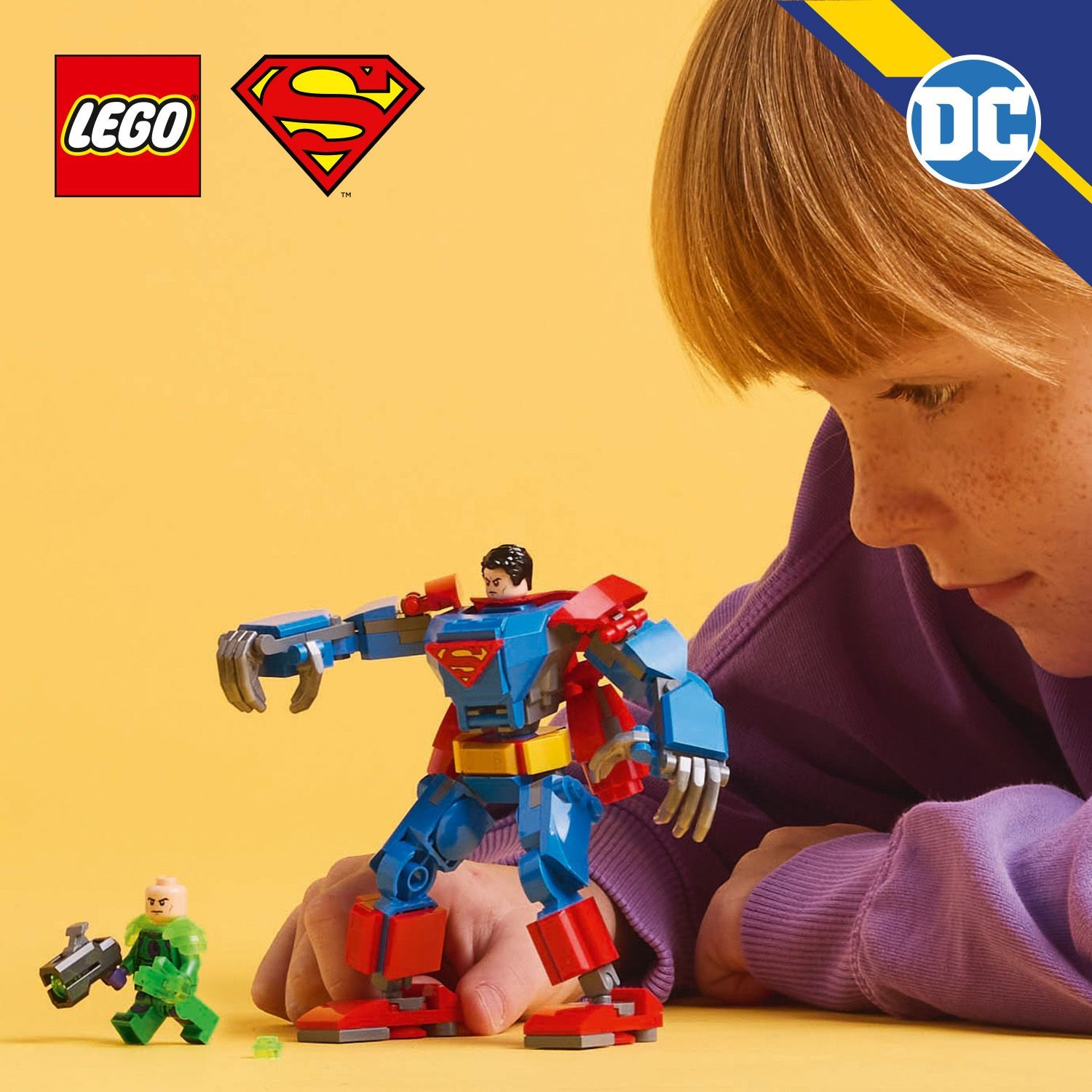 LEGO 76302 DC Super Heroes Superman Mech vs. Lex Luthor Building Toy ...