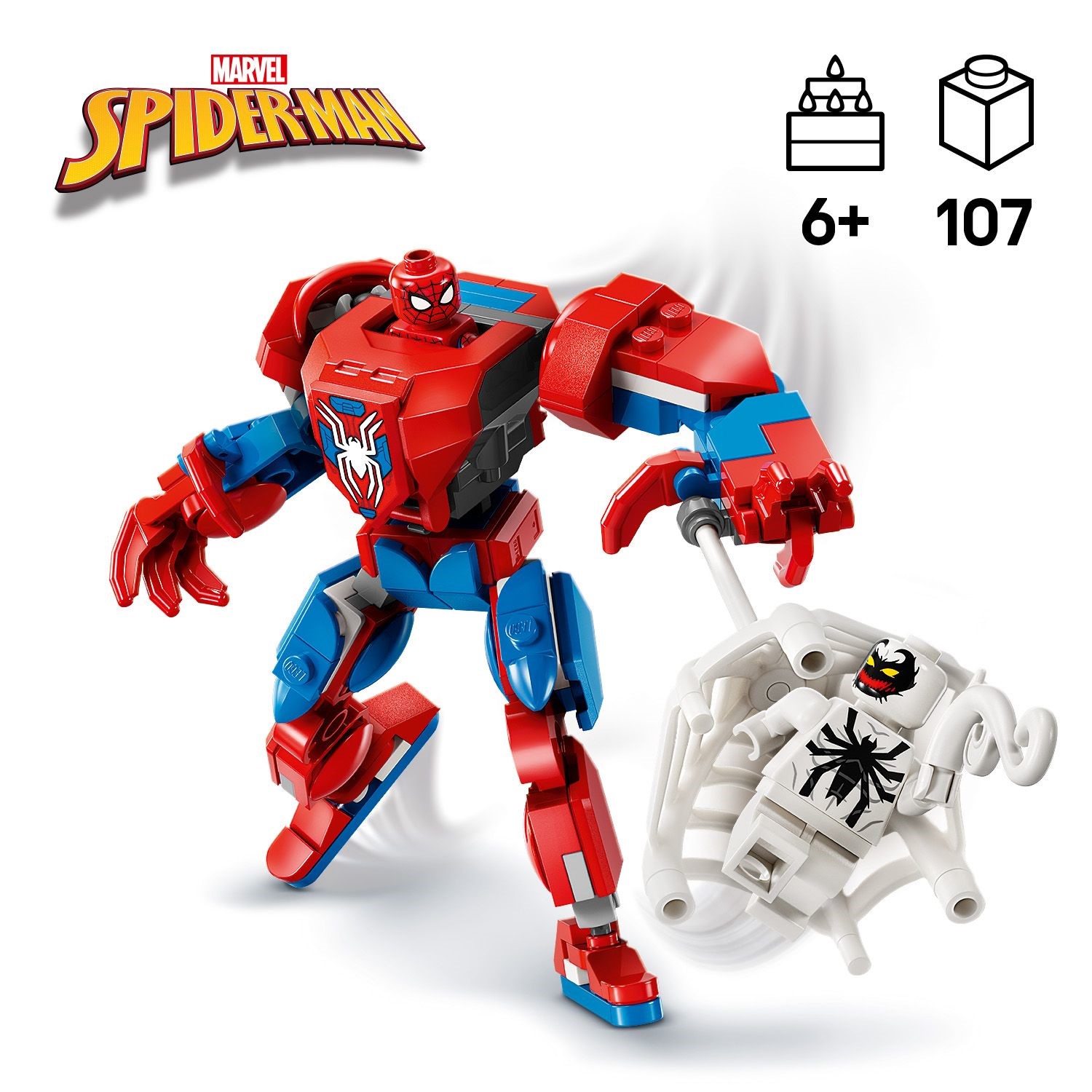 LEGO 76308 Marvel Super Heroes Spider-Man Mech vs. Anti-Venom Building ...