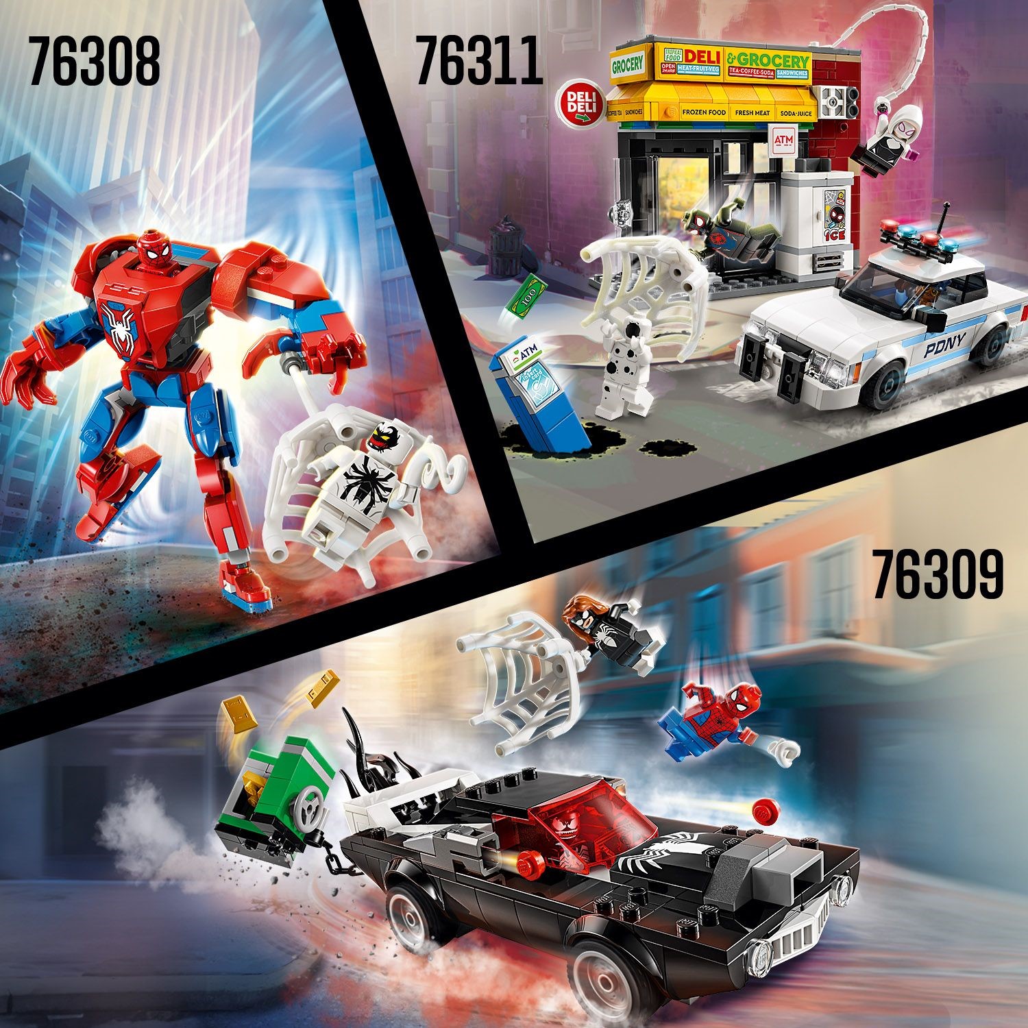 LEGO 76308 Marvel Super Heroes Spider-Man Mech vs. Anti-Venom Building ...