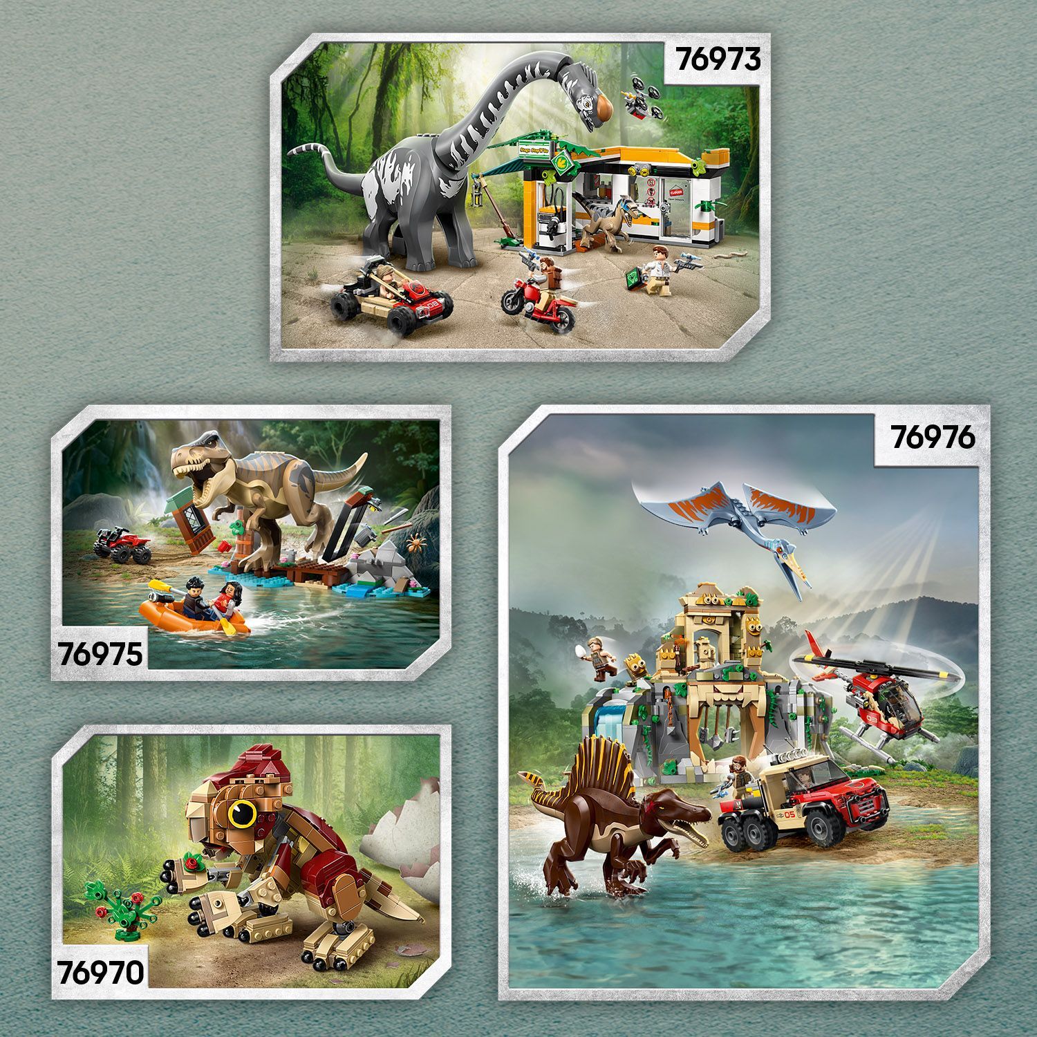 LEGO 76974 Jurassic Brick-Built Mosasaurus Boat Mission Building Toy Set