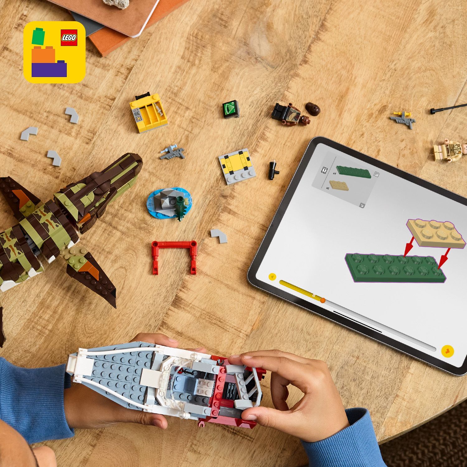 LEGO 76974 Jurassic Brick-Built Mosasaurus Boat Mission Building Toy Set