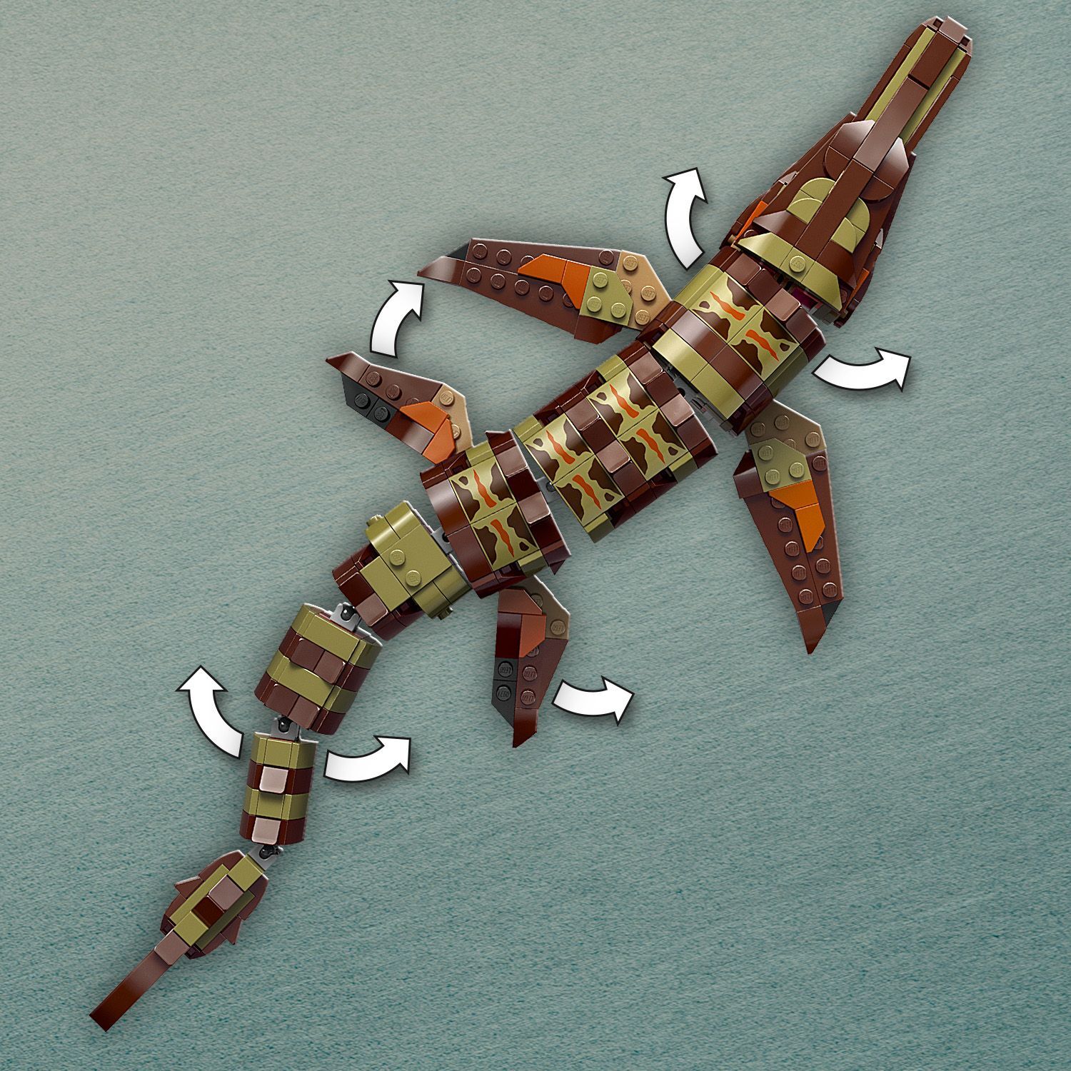 LEGO 76974 Jurassic Brick-Built Mosasaurus Boat Mission Building Toy Set