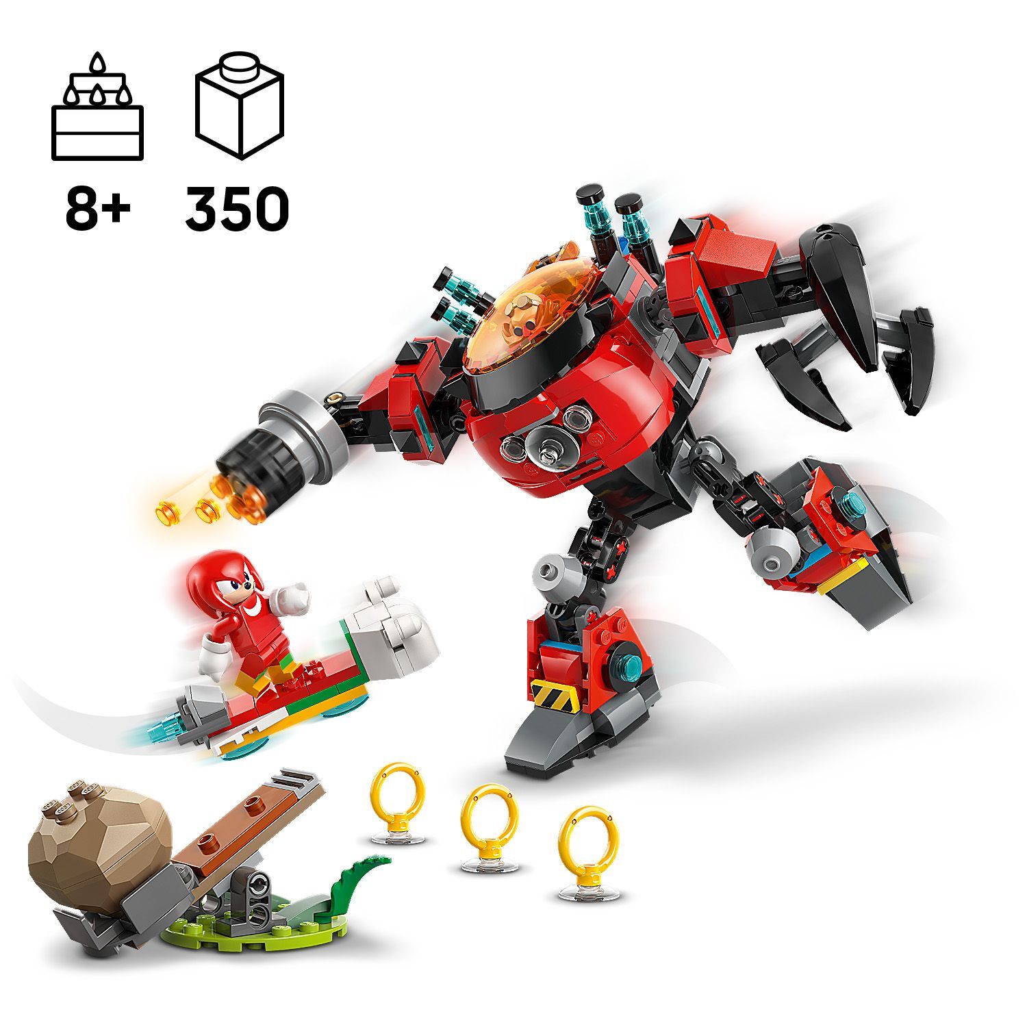 LEGO 77005 Sonic Knuckles vs. Dr. Eggman Egg Crusher Mech Building Toy Set