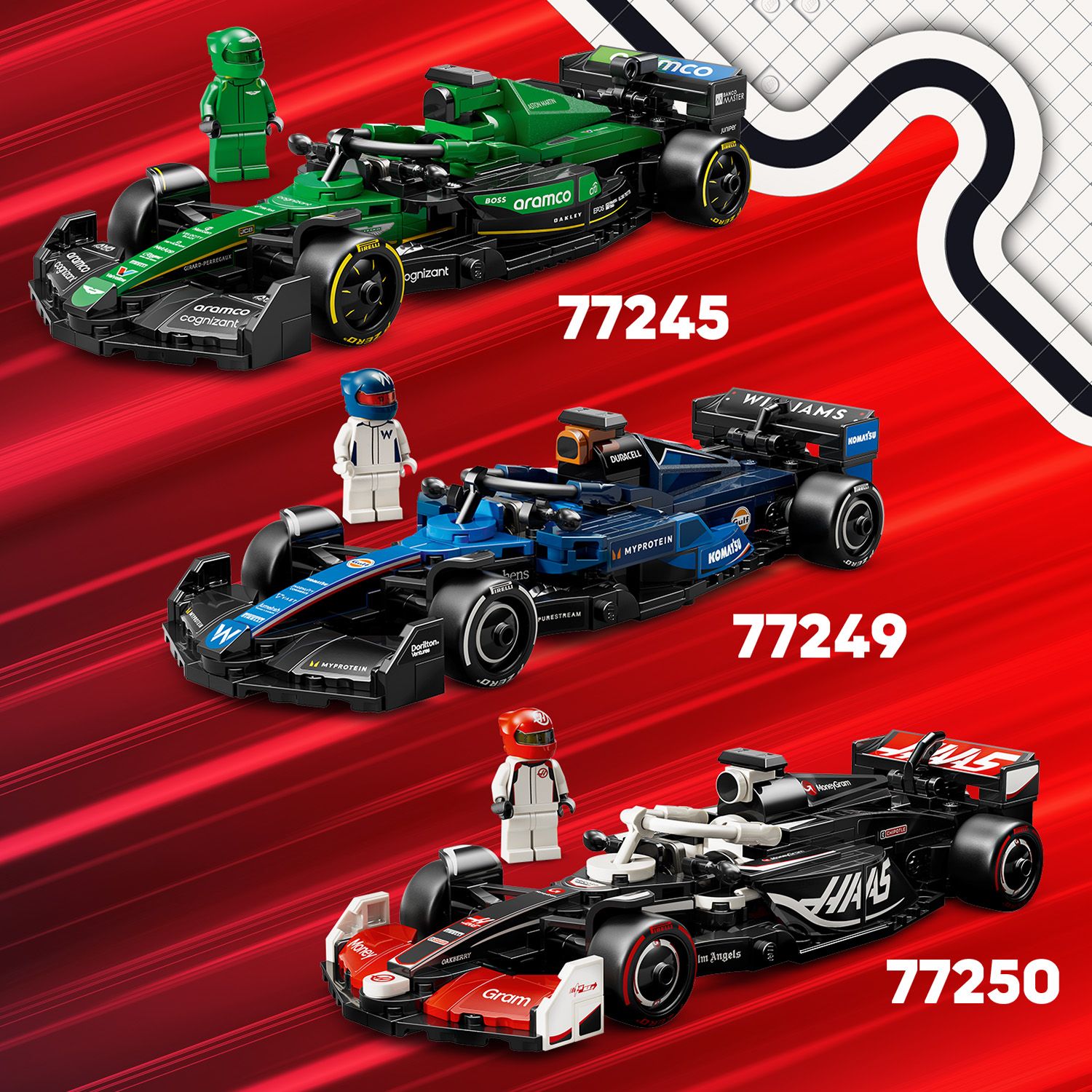LEGO 77247 Speed Champions KICK Sauber F1 Team C44 Race Car Building ...