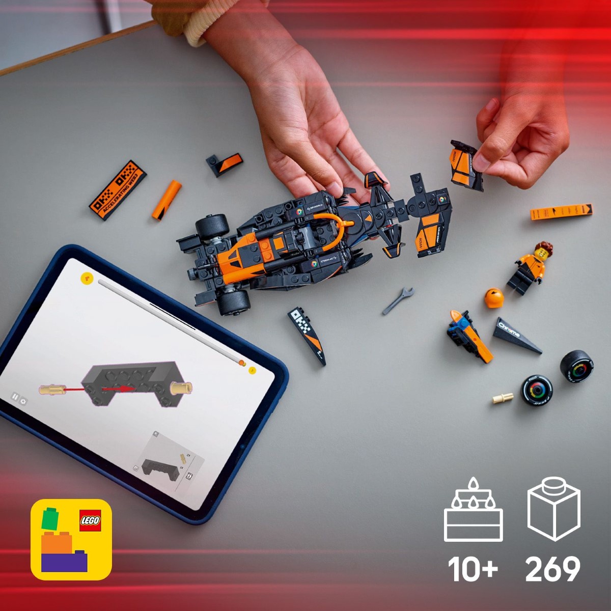 LEGO 77251 Speed Champions McLaren F1 Team MCL38 Race Car Building Toy ...