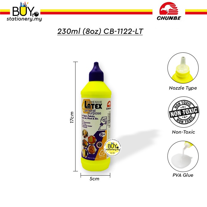 Chunbe Latex Adhesive PVA Glue for General Purpose 120ml / 230ml ...