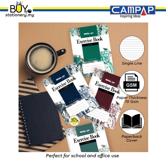 Campap Write On A5 Single Line Exercise Book Notebook Buku Nota 70gsm ...