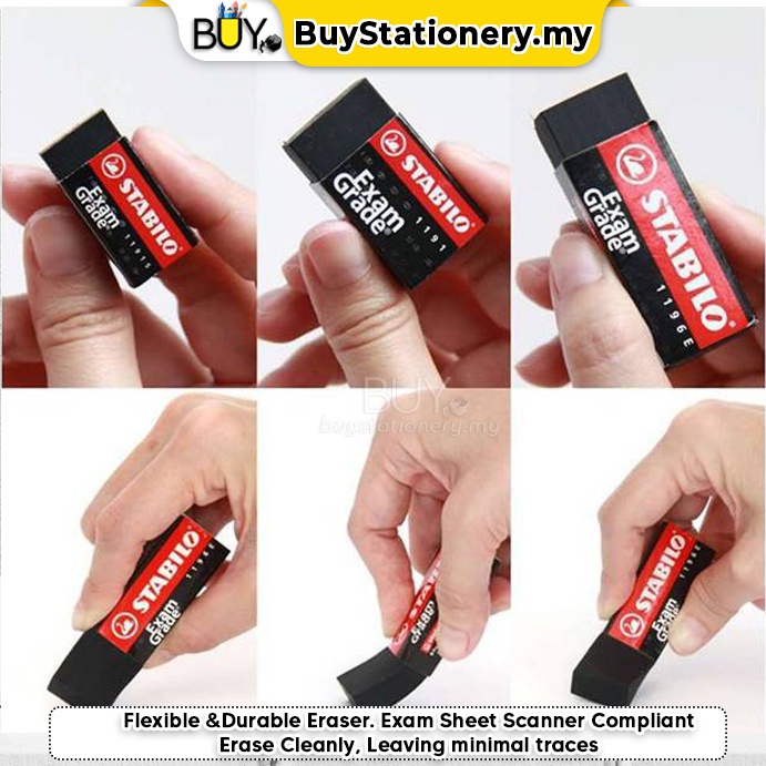 Stabilo Exam Grade Pencil Eraser Set 10s/30s/40 Rubber Erasers Dust ...