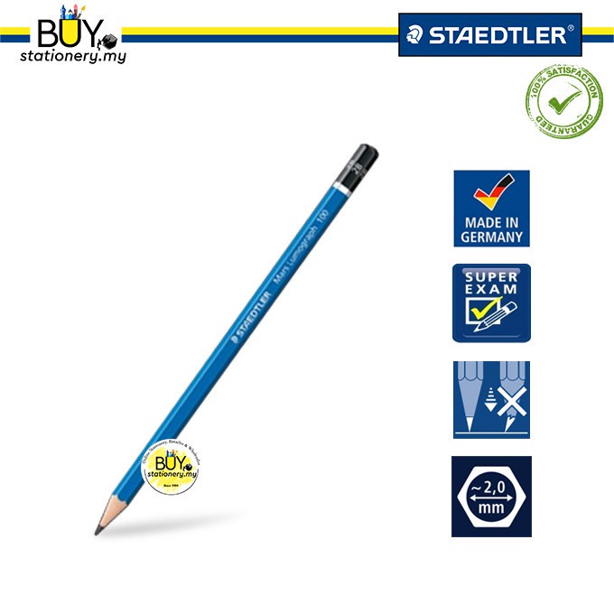Staedtler Mars Lumograph Pencil 8B 7B 6B 5B 4B 3B HB F 2H Drawing Pencil Sketch -(1s/PCS) [Spend ...