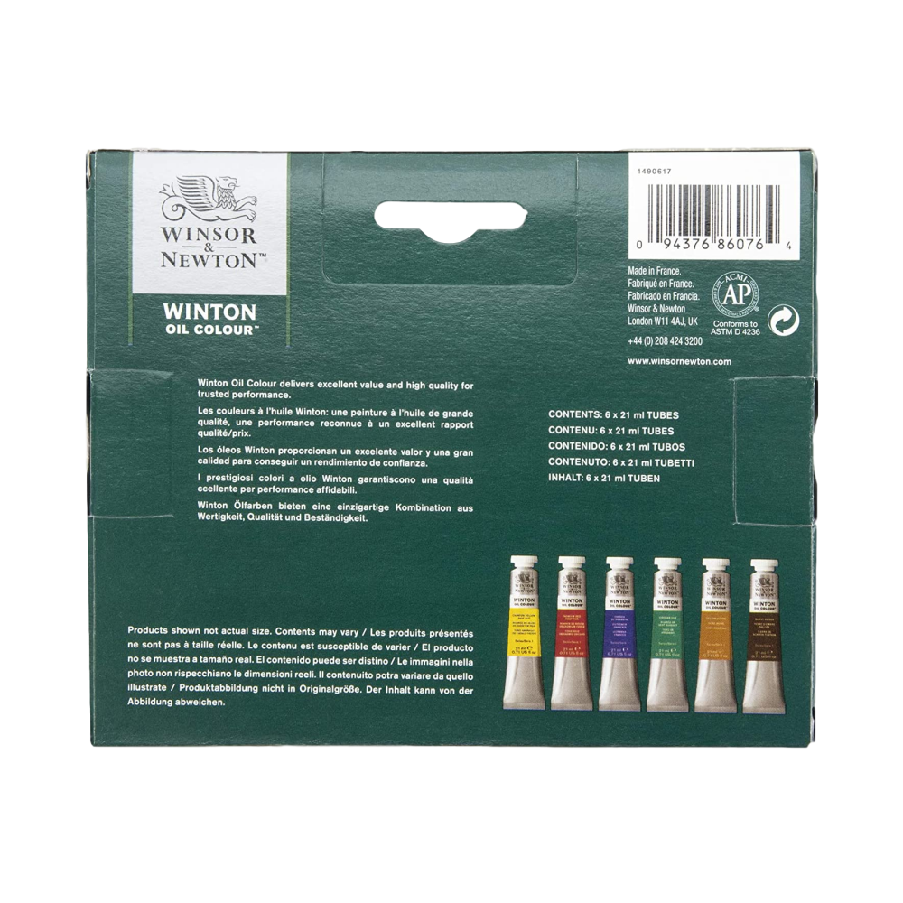 Winsor & Newton Oil Colour Set 6x21ml 1490617 |10x21ml 1490618 |10x37ml ...